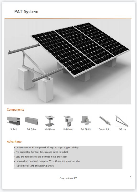 PAT solar mount system is triangle system for portriat solar ...