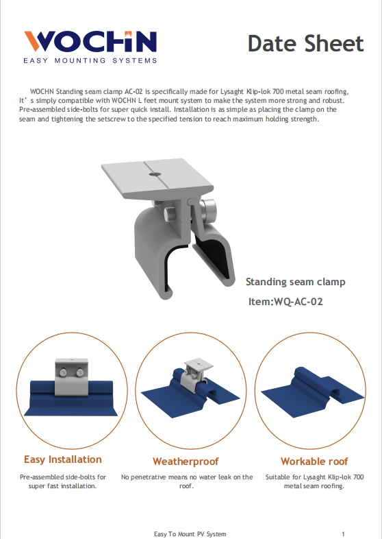 02 is rail-based clamp for solar installation on standing seam metal ...
